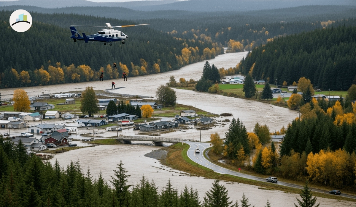 8 Airlifted After Flash Floods Hit Northern Vancouver Island