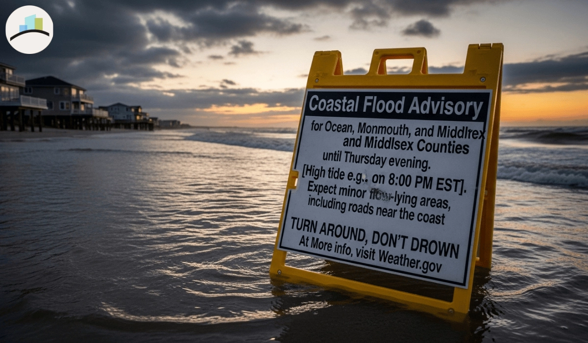 Coastal Flood Advisory for 3 NJ Counties Until Thursday Evening
