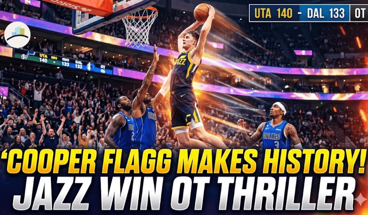 Cooper Flagg Shines as Jazz Beat Mavericks 140–133 in OT | NBA Scores ...